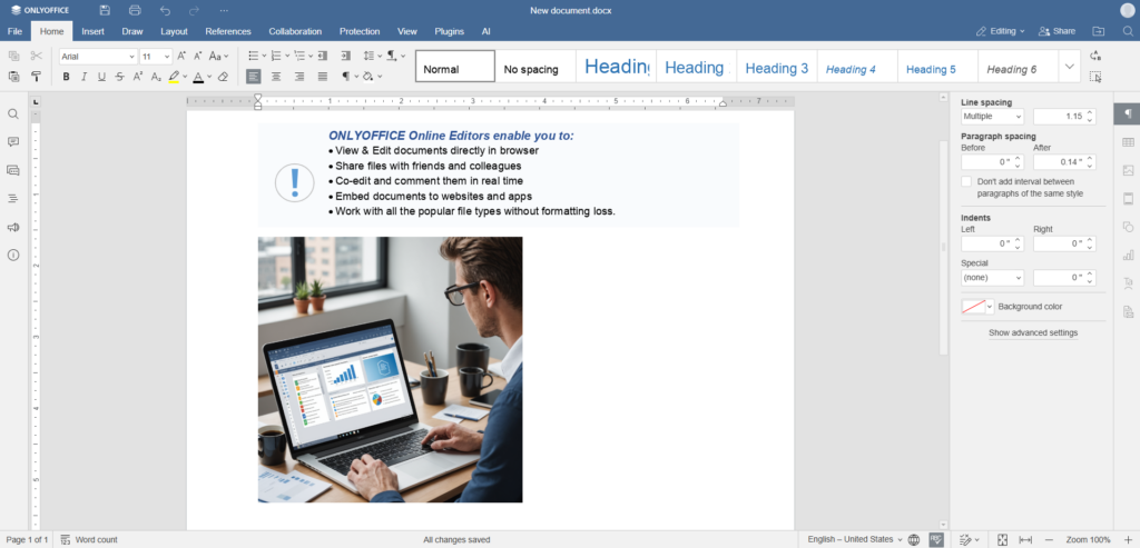 How to use Stability AI to generate images in ONLYOFFICE