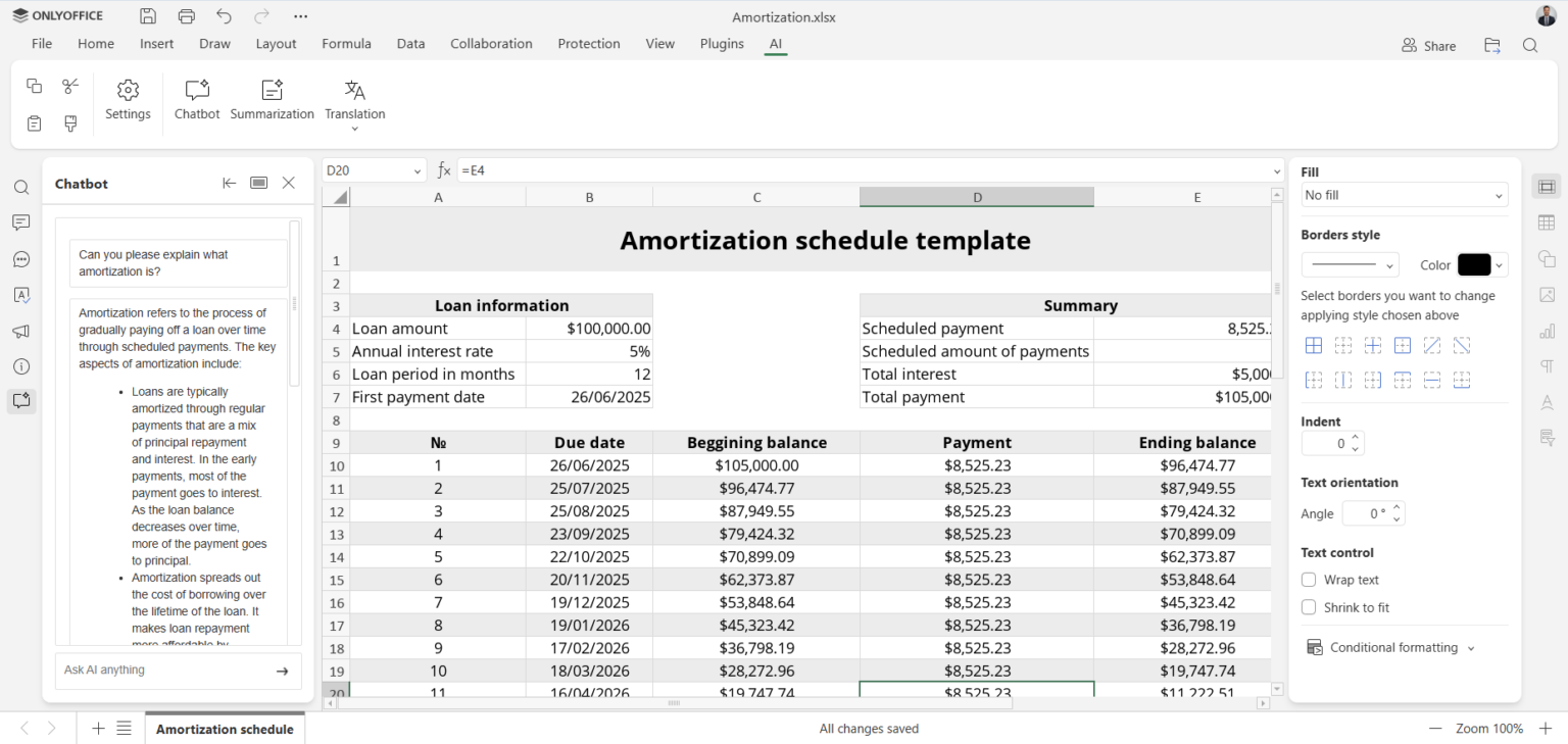 How to use AI in ONLYOFFICE spreadsheets: a quick guide