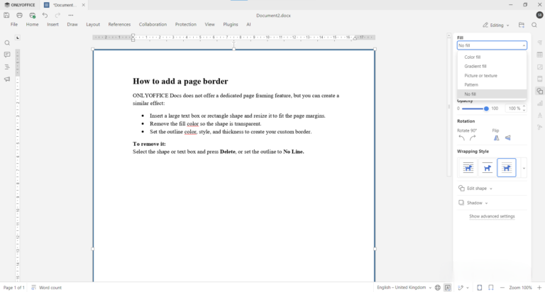 How to add a border in Word document | ONLYOFFICE Blog
