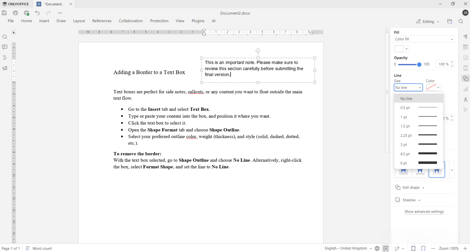 Comment ajouter une bordure dans un document Word