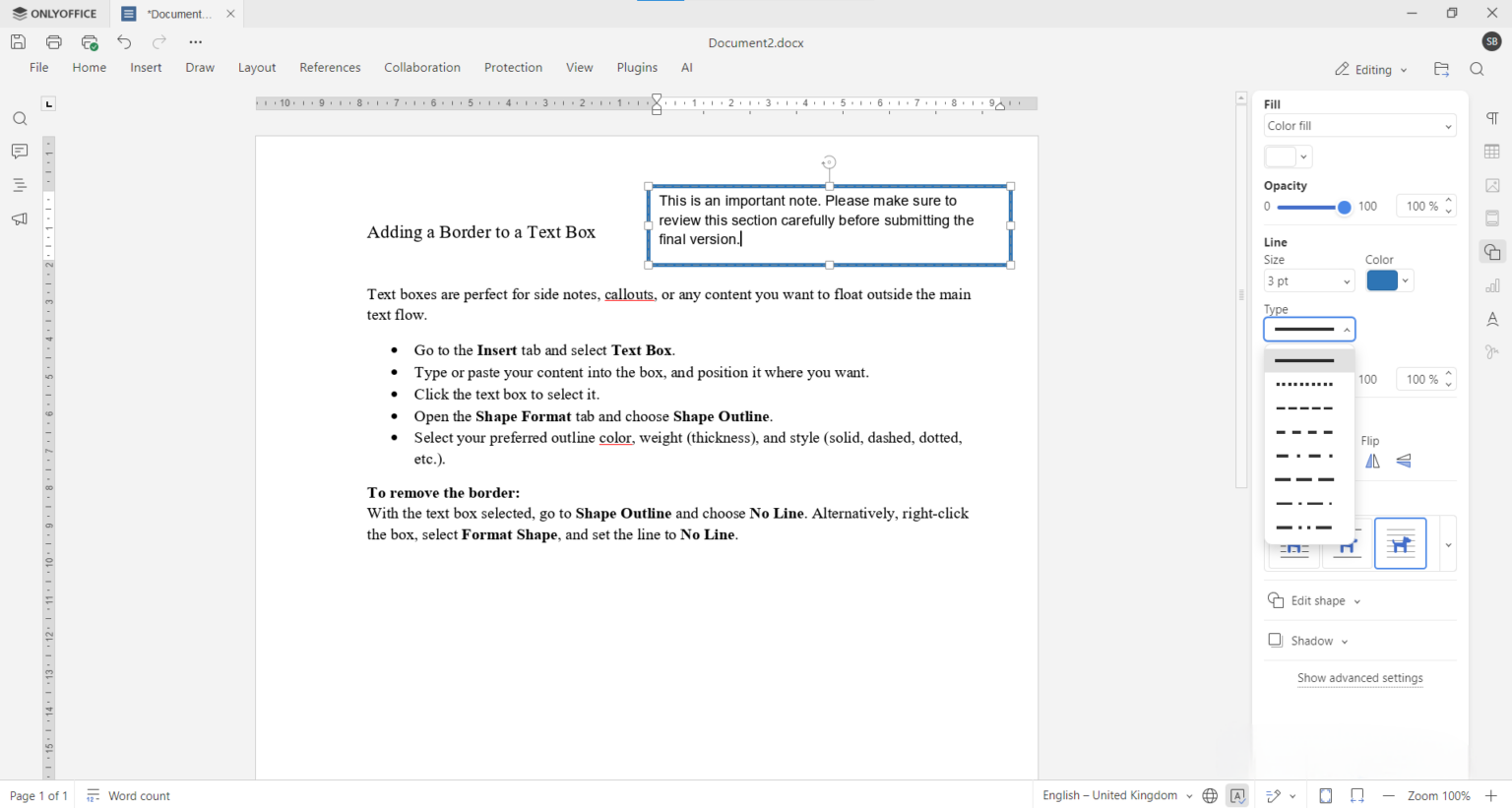 Comment ajouter une bordure dans un document Word