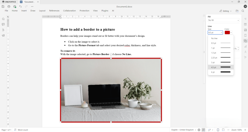 How to add a border in Word document | ONLYOFFICE Blog