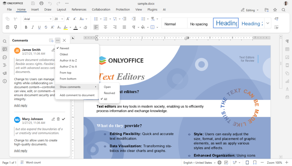 ONLYOFFICE Docs 9.1 released | ONLYOFFICE Blog