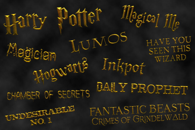 Harry Potter font: where to find and how to use