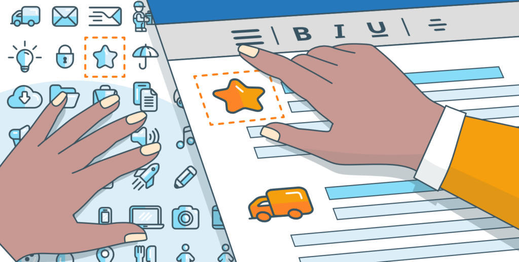 New Icons plugin for ONLYOFFICE: insert customizable icons